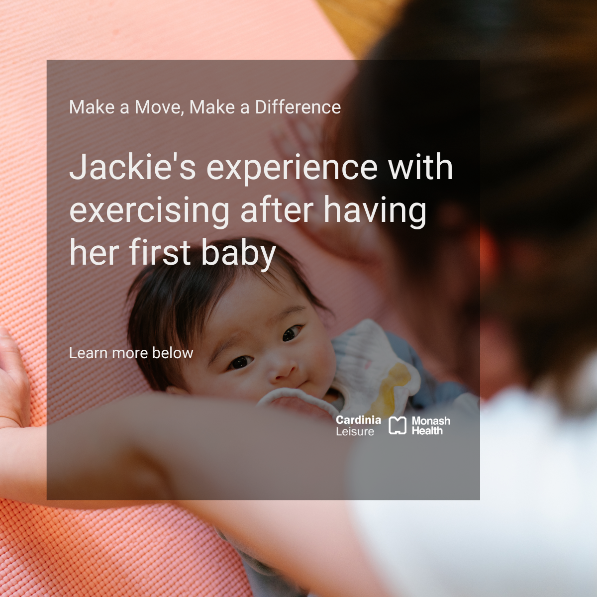 Jackie exercising after having her first baby - Cardinia Leisure